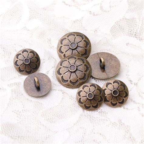 Antique Brass Blazer Buttons Set15mm 20mm Anti Copper Shank Etsy Ireland