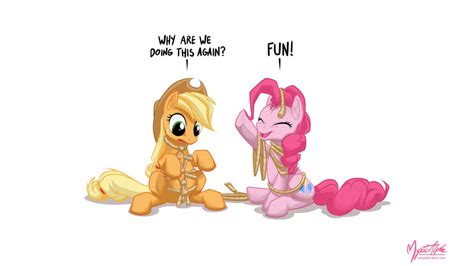 Applejack And Pinkie Pie By Mysticalpha On Deviantart