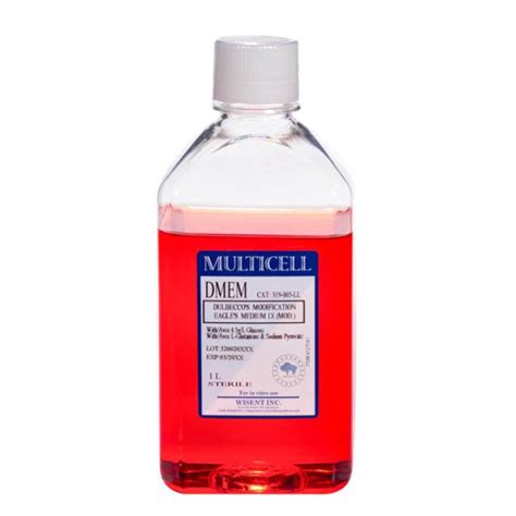 319 005 Ll Dmem High Glucose With L Glutamine And Sodium Pyruvate 1l