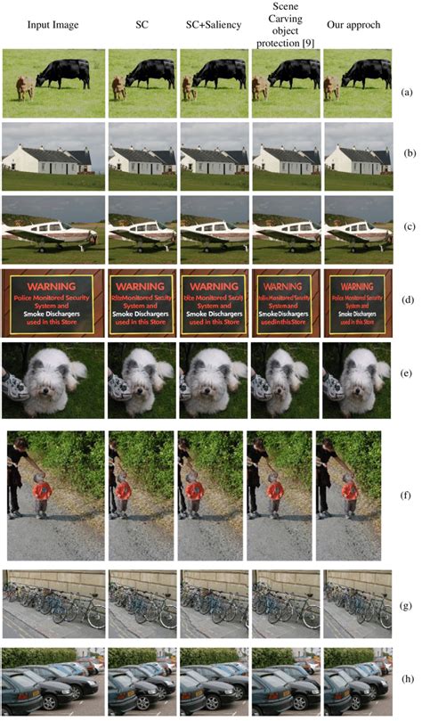 additional results of comparing retargeting methods including seam