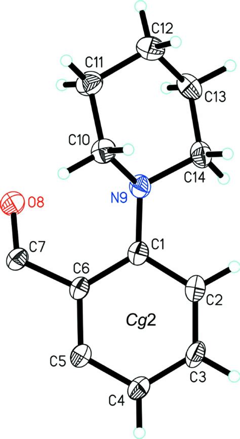 The Asymmetric Part Of The Unit Cell Of The Title Compound Showing The