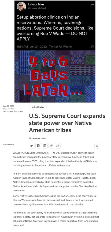 Lakota Man Setup abortion clinics on Indian reservations. Whereas, sovereign nations, Supreme ...