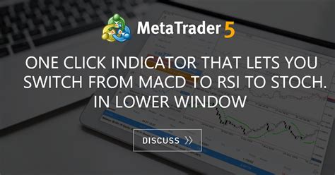One Click Indicator That Lets You Switch From Macd To Rsi To Stoch In