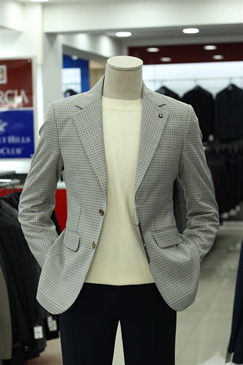 브랜드라인 봄 가을 그레이퍼플체크 남자 남성 콤비 자켓 마이 블레이져 정장자켓 자켓몰jacketmall