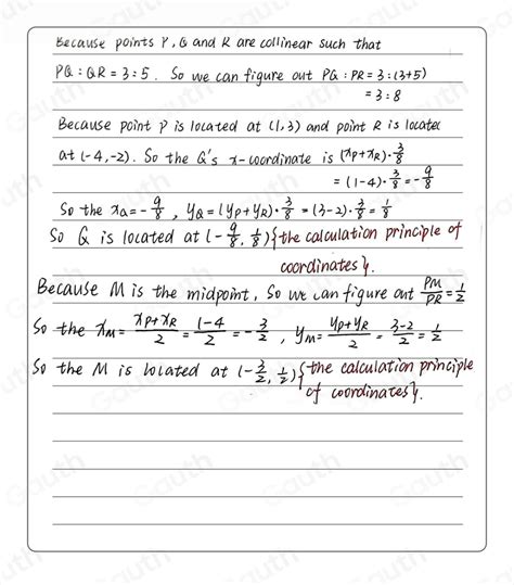 Solved Points P Q And R Are Collinear Such That PQ QR I Point P Is Located At And