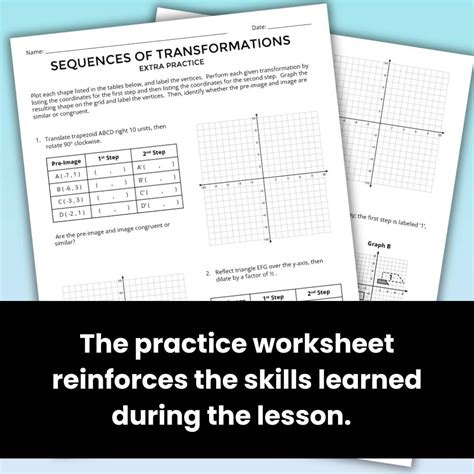 Sequence Of Transformations Notes And Practice Worksheets Ckmath®