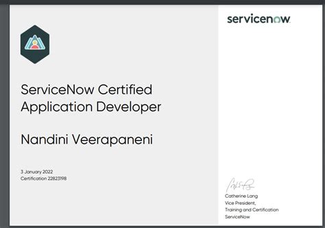 Nandini Veerapaneni On Linkedin Successfully Completed Servicenow