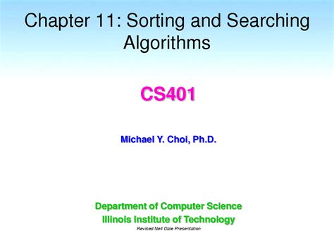 SOLUTION: Ch11 sorting and searching algorithms - Studypool