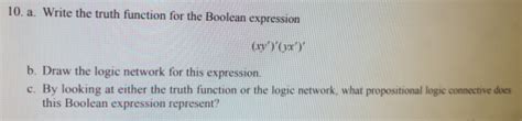 solved 10 a write the truth function for the boolean