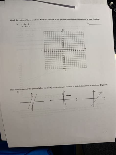 Solved Graph The System Of Linear Equations Write The Chegg