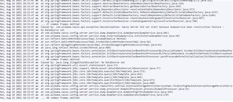 Caused By Java Lang IllegalStateException No DataSource Set Issue Alibaba Nacos GitHub