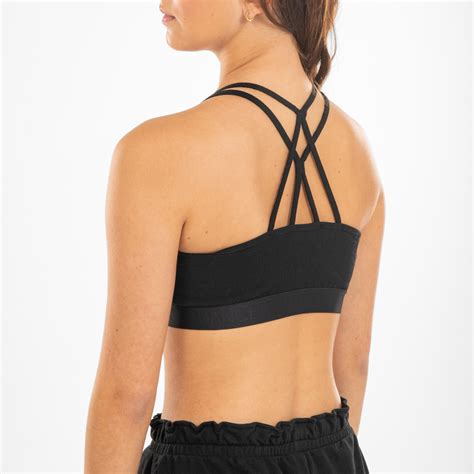Girls Modern Dance And Modern Jazz Sports Bra Black Ultra Black