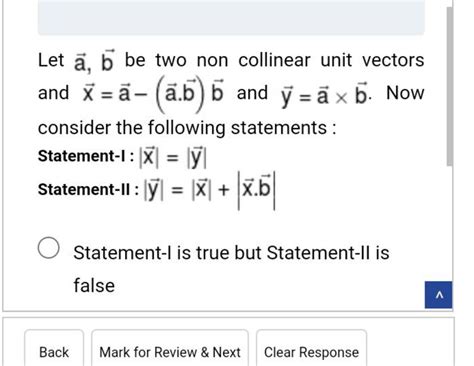 Let Vec A Vec B Be Two Non Collinear Unit Vectors And Vec X Vec A