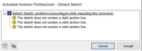 The Sketch Does Not Contain A Valid Section Line When Deleting Or Moving A Drawing View In
