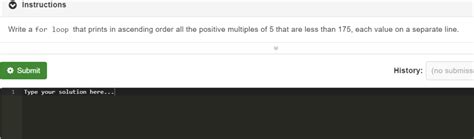 Solved Instructions Write A For Loop That Prints In Chegg