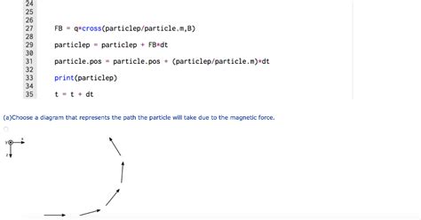 The Below Code Models A Charged Particle Moving In An Chegg
