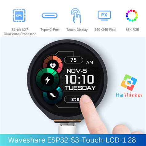 Jual Waveshare ESP32 S3 ESP32S3 1 28 Inch 1 28inch Round Touch Screen LCD GC9A01 Accelerometer