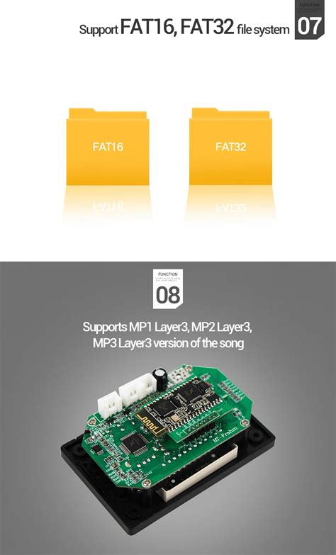 Modulo USB MP With Bluetooth Remote Control Color Lights