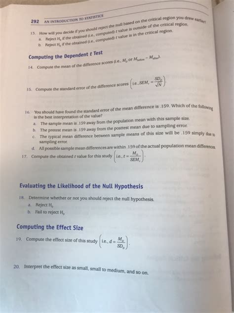 Solved Defining The Critical Region Compute The Df And Chegg Com