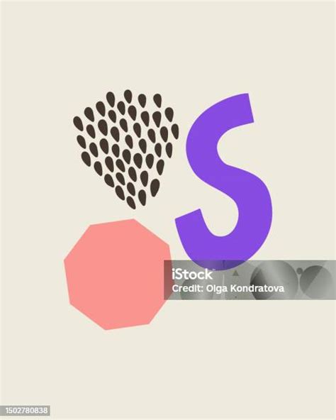 손으로 그린 추상 미술 기하학적 요소 팔각형 선 점 질감 포스터 어린이 장식 인쇄물 소셜 게시물 및 이야기를 위한 그루비한 현대