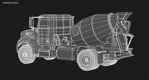 소형 콘크리트 믹서 트럭 3d 모델 129 3ds Fbx Max Free3d