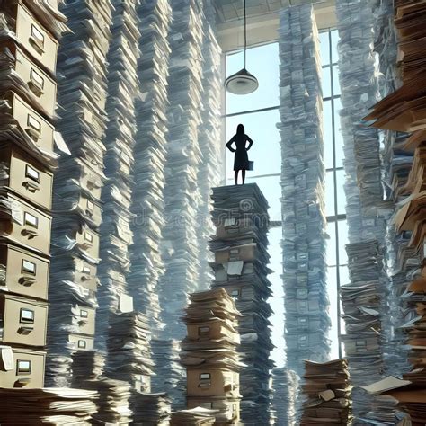 too many files office stock illustration illustration of bureaucratic