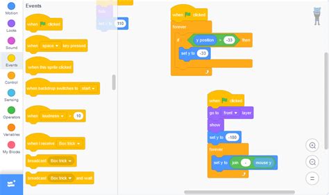 Glitch Using Mouse Y And Y Position Discuss Scratch