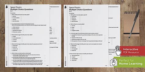 Aqa Gcse Physics Space Multiple Choice Questions Beyond