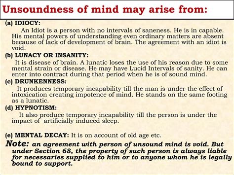 Unsoundness Of Mind And The Law Pptx