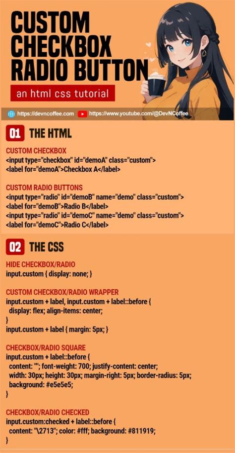 How To Create A Custom Checkbox And Radio Button In HTML CSS Html Css Learn Web Development