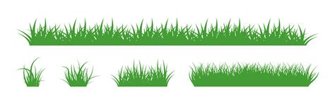 잔디 실루엣의 집합입니다 푸른 잔디 테두리입니다 잔디밭 파노라마 풍경 당신의 디자인을 위한 초본 국경을 가진 템플 벡터 그림입니다 풀 벼과에 대한 스톡 벡터 아트 및 기타