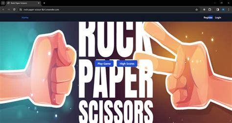 my rock paper scissors game with user authentication and highscore