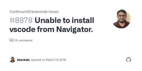 Unable To Install Vscode From Navigator · Issue 8878 · Continuumio
