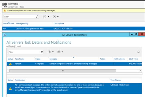 Windows Server 2012 R2 Server Manager Manageability Error Online Cannot Get Service Data