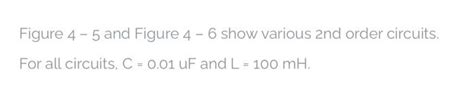 Solved Figure 4−5 And Figure 4−6 Show Various 2nd Order