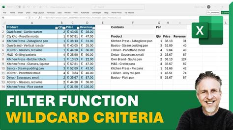 Excel Filter Function With Wildcard Criteria Partial Match Contains Begins With Ends With