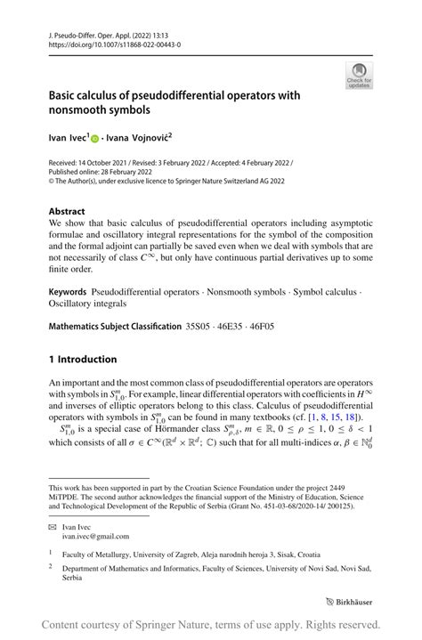 Basic Calculus Of Pseudodifferential Operators With Nonsmooth Symbols