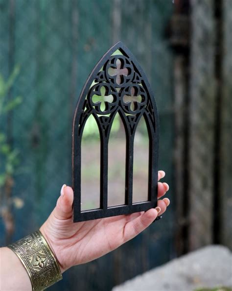 Gothic Mirror Cathedral Window Wall Decor Etsy Polska Gothic Mirror