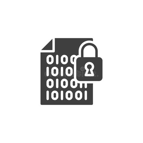 Encrypted Document File Vector Icon Stock Vector Illustration Of Icon