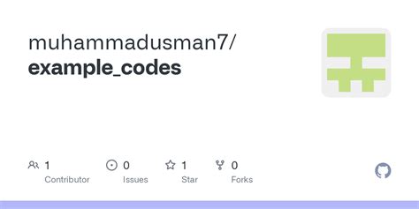Github Muhammadusman7examplecodes