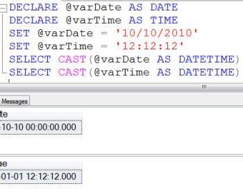 SQL SERVER Adding Datetime And Time Values Using Variables SQL Authority With Pinal Dave