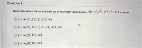 solved determine where the curve traced out by the vector