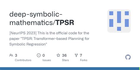 Github Deep Symbolic Mathematicstpsr Neurips 2023 This Is The
