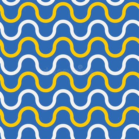 Wave Pattern For Ceramic Tile Decoration In Spanish Talavera Style
