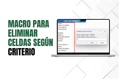 Macro para eliminar celdas según criterio Excel Negocios