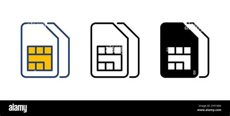 Sim Card Icon Vector Dual Sim Card Icon Vector Stock Vector Image