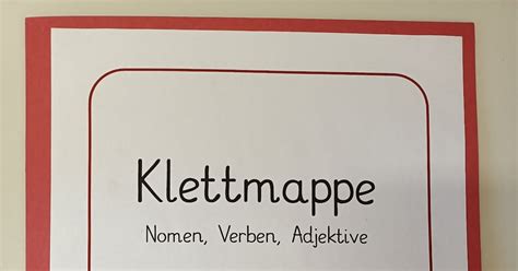 Abc Katze Klettmappe Wortarten Nomen Verben Adjektive Zuordnen