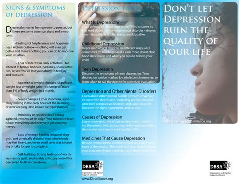 Depression Brochure Templates