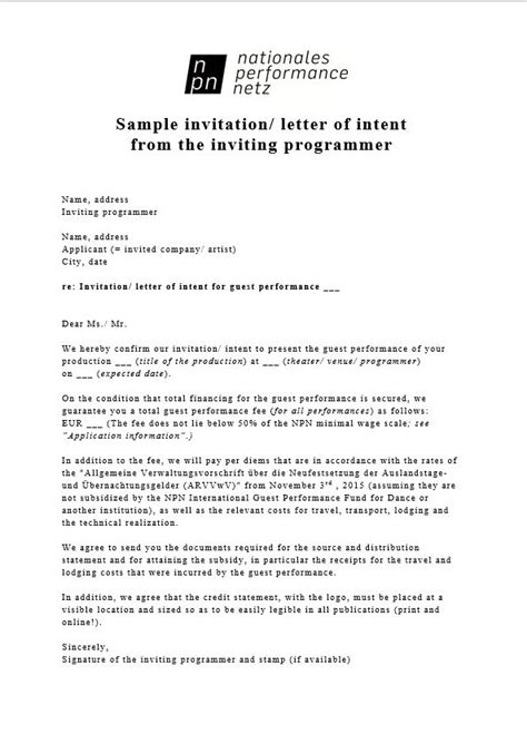 Free Invitation Letter Templates Excel Word Template