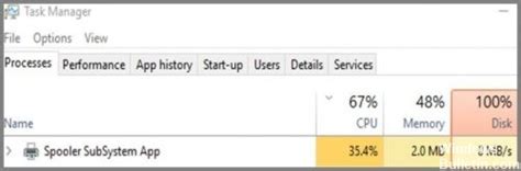 how to solve spooler subsystem app high cpu issue on windows 10